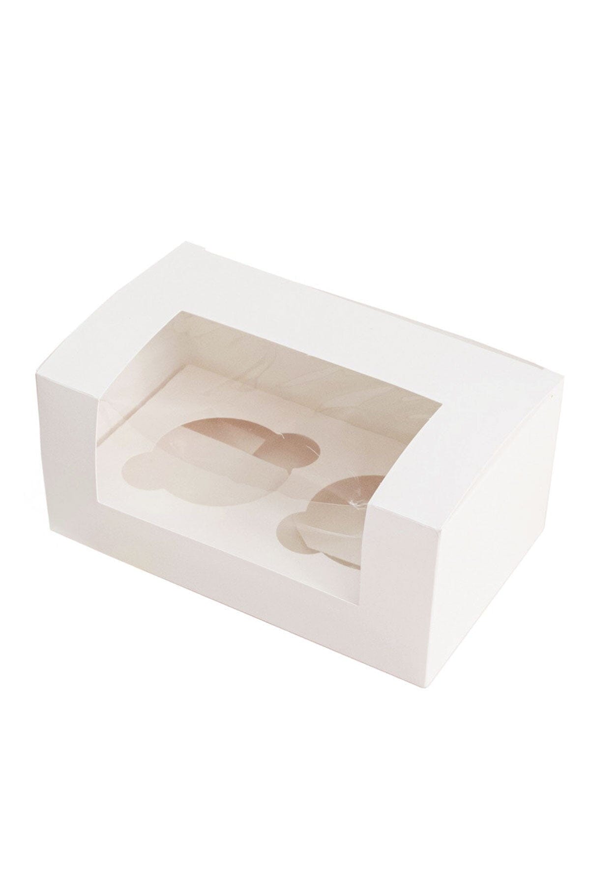 2 Hole Cupcake Box - White | SPRINKLY.co.uk