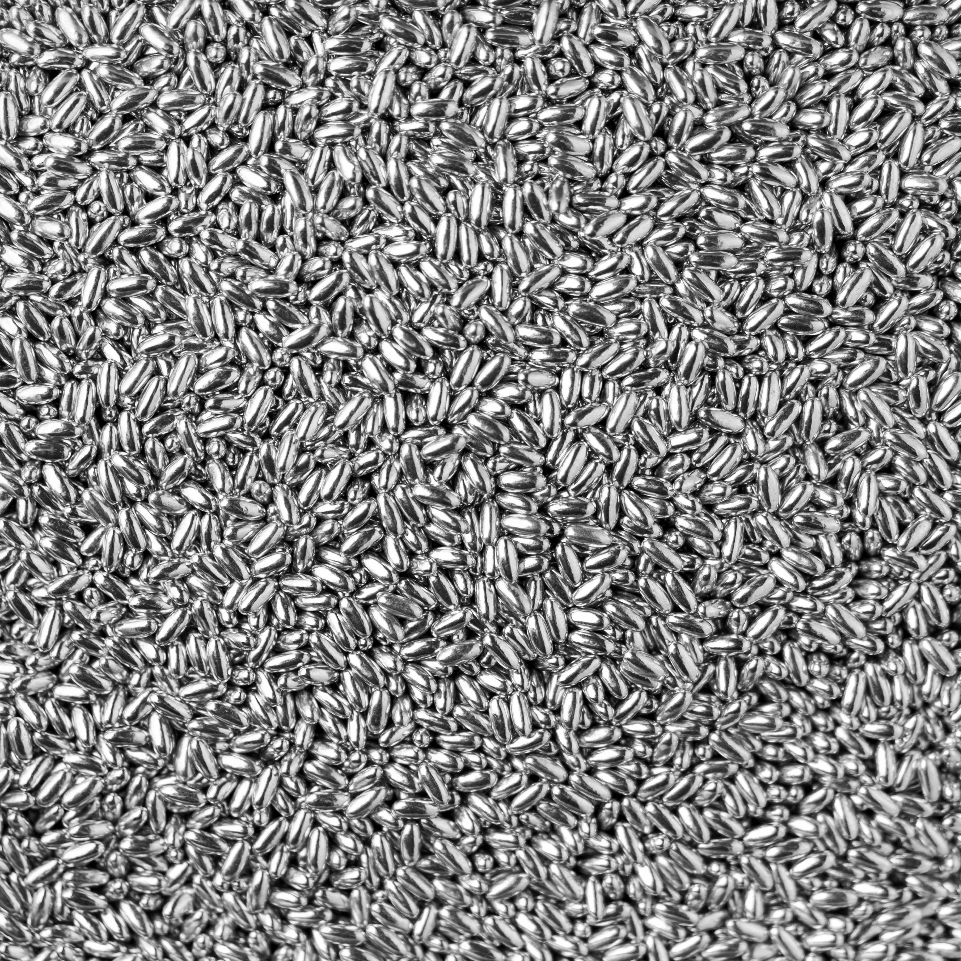 Metallic Rice - Silver | SPRINKLY.co.uk