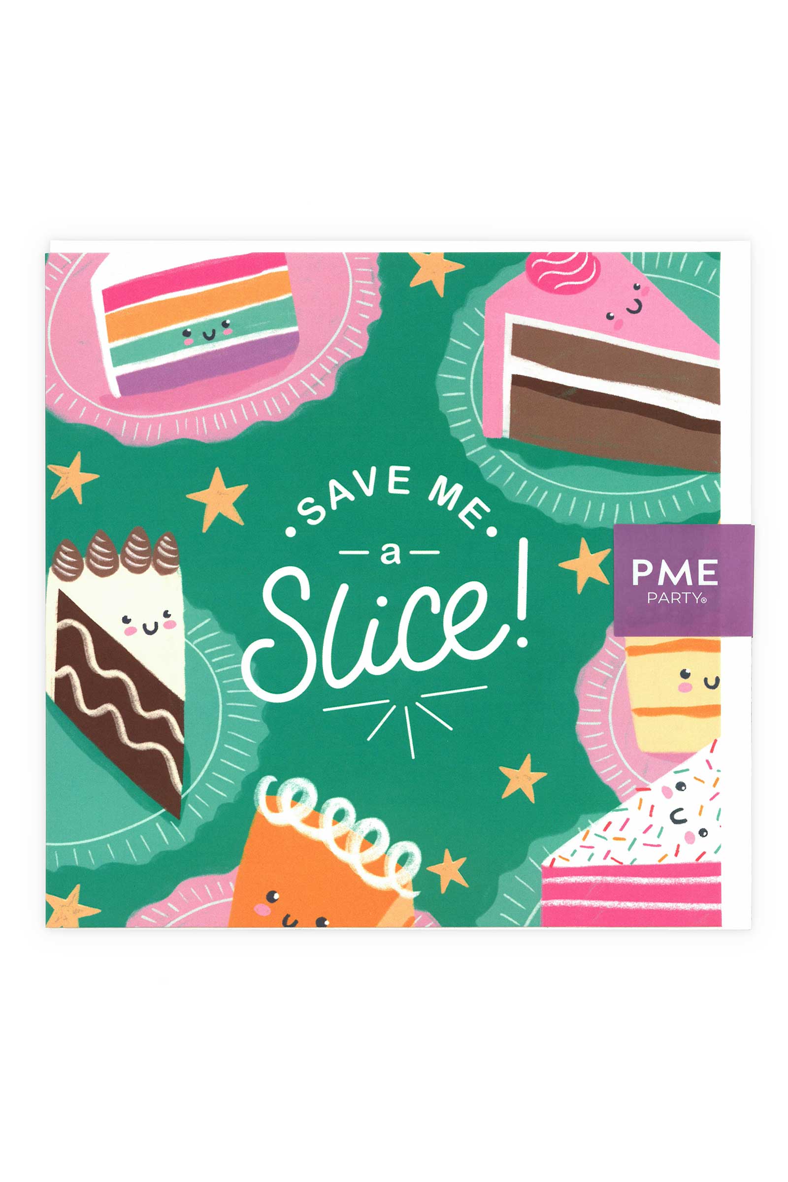 Save Me A Slice' Green Greeting Card | SPRINKLY.co.uk